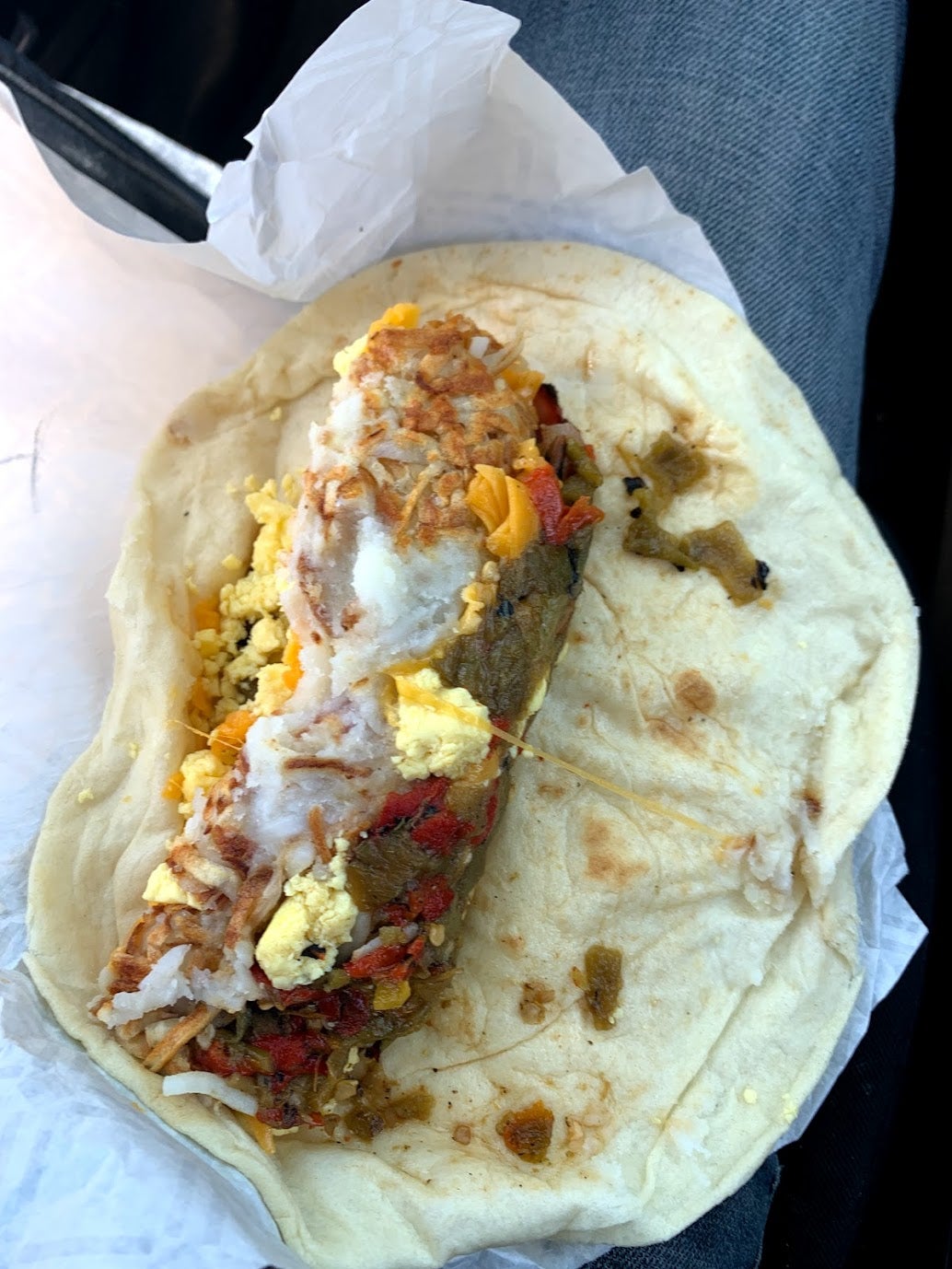 Hatch Green Chile Breakfast Burrito | Cocina Barelas